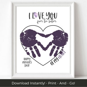 Mothers Day Handprint Art for Kids, Mom Handprint Craft, Mothers Day ...