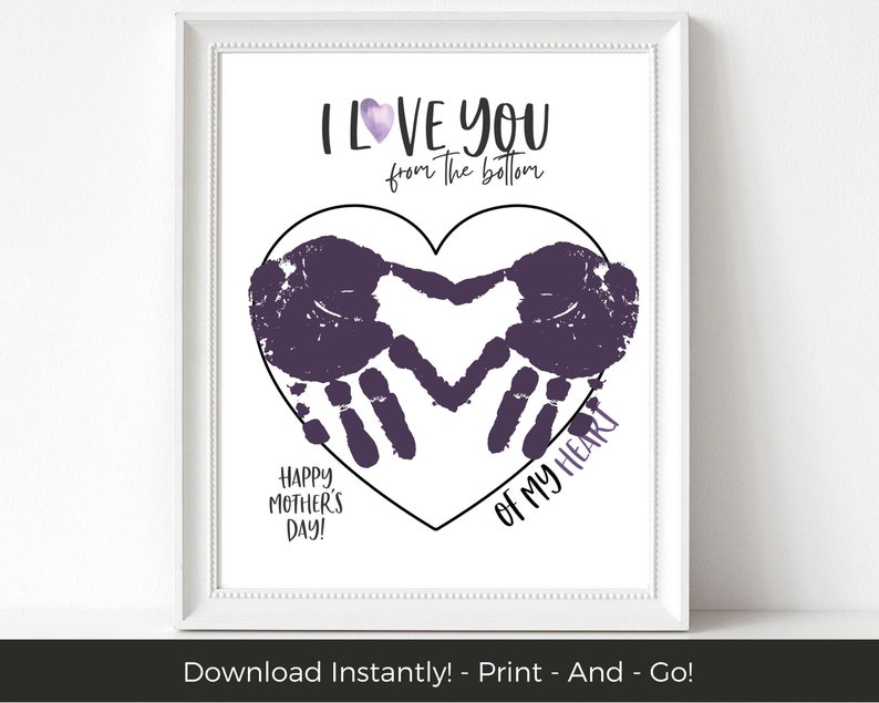 Mothers Day Handprint Art for Kids, Mom Handprint Craft, Mothers Day ...