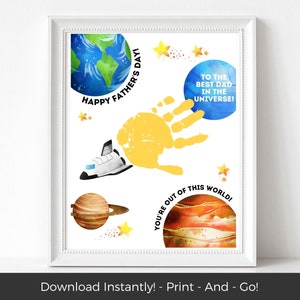 Printable Fathers Day Handprint Craft, Fathers Day Handprint Art ...