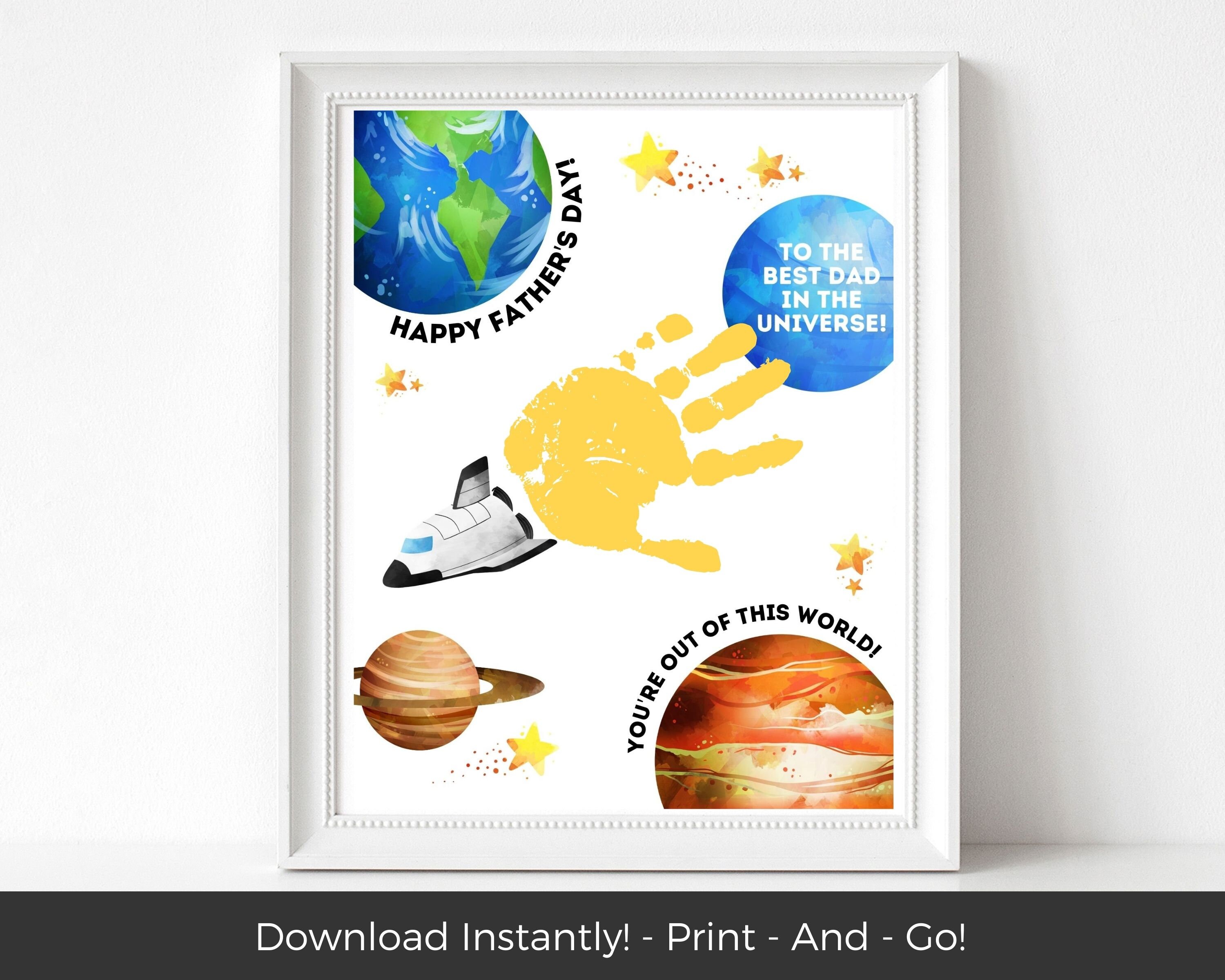 Printable Fathers Day Handprint Craft, Fathers Day Handprint Art ...