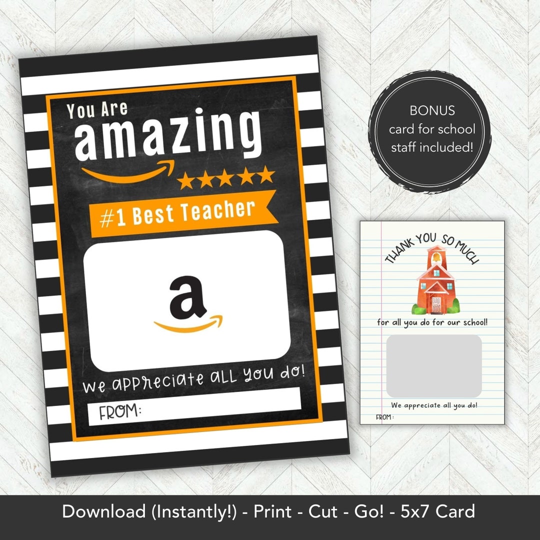 Teacher Appreciation Gift, Best Teacher Gift Card Holder, Gift Card ...
