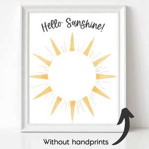 Hello Sunshine Sun Handprint Activity, Preschool or Toddler Handprint ...
