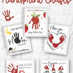 Gnome Valentine Printable Handprint Art, Valentine Handprint Craft for ...