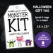 Make Your Own Monster Kit Printable Tag, Monster Printable, Monster ...