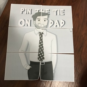 Fathers Day Game, Pin the Tie on the Dad, Fathers Day Personalized Game ...