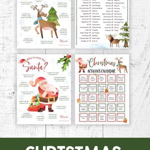 Printable Christmas Countdown, Christmas Printable Advent Calendar ...