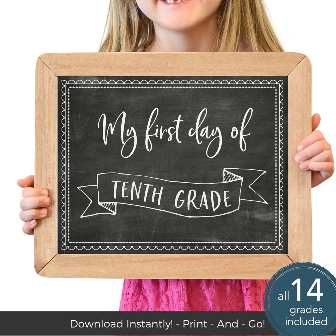 First Day of School Sign, Back to School Sign Printable, Preschool ...