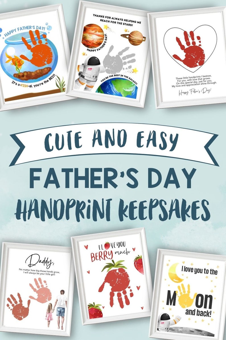 Printable Fathers Day Handprint Craft, Mothers Day Handprint Art ...