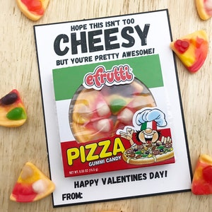 Pizza Valentine Card, Valentine Printable Kids Valentine, Funny ...