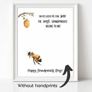 Grandparents Day Handprint Craft Printable, Gift for Grandma Grandpa ...