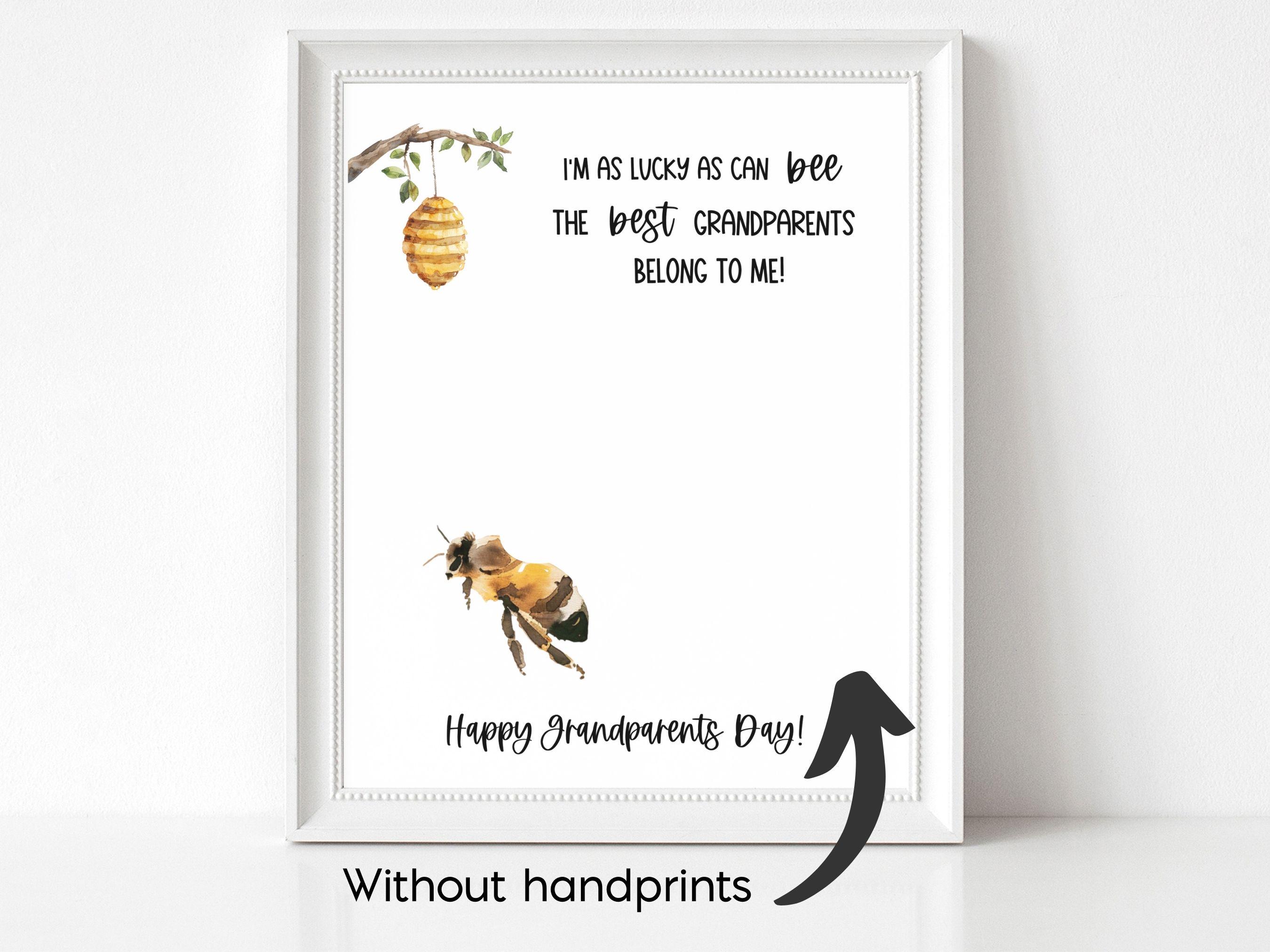 Grandparents Day Handprint Craft Printable, Gift for Grandma Grandpa ...