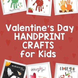 Printable Handprint Art, Valentine Handprint Craft for Kids, DIY ...