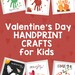 Printable Handprint Art, Valentine Handprint Craft for Kids, DIY ...