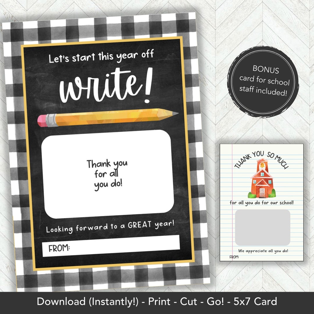 Back to School Gift, Teacher Appreciation Gift Card Holder, 1st Day of ...