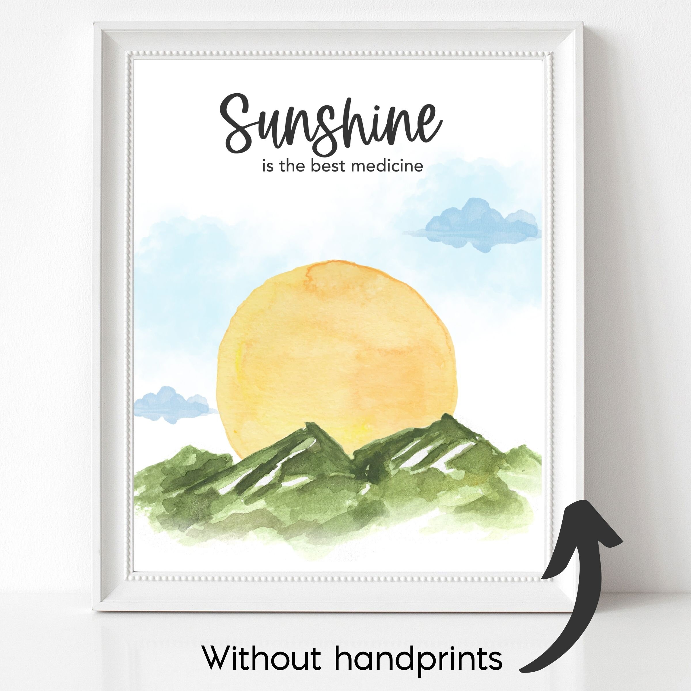 Sunshine Sun Handprint Activity, Preschool or Toddler Handprint Art ...
