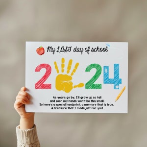 2024 Graduation Last Day of School Handprint Craft, End of School Year ...