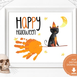 Witch Halloween Handprint Craft DIY Craft for Kids Art - Etsy