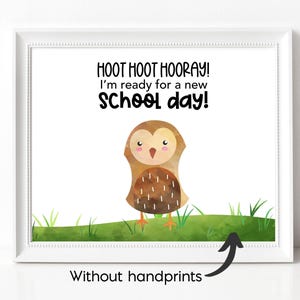 Handprint Craft Back to School Printable, First Day of School Handprint ...