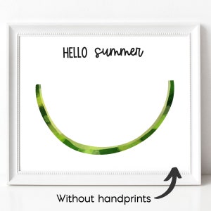 Hello Summer Watermelon Handprint Art, Handprint Craft, Printable ...