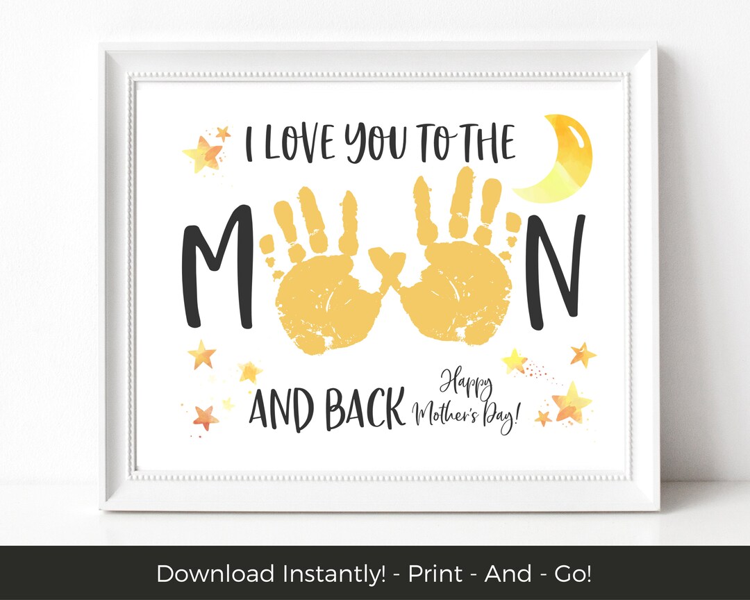 Mothers Day Handprint Printable, Grandma Gift From Grandkids or DIY ...