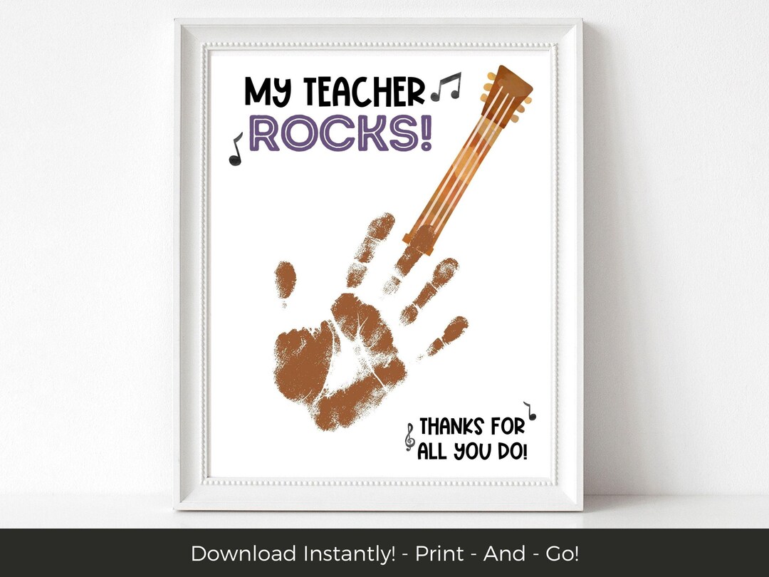 Teacher Appreciation Handprint Art, Teacher Thank You Card From Class ...