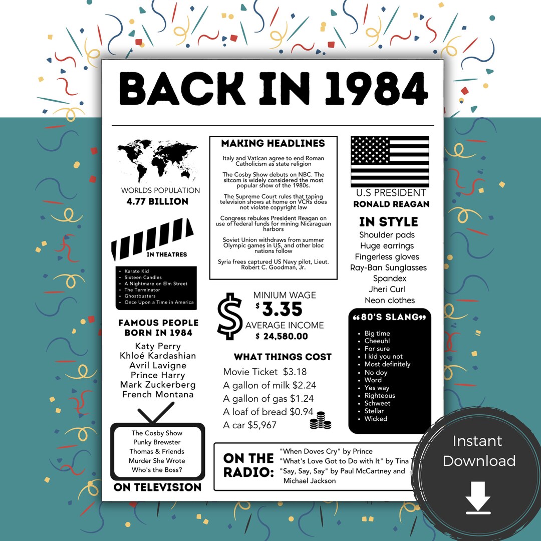 Printable 40th Birthday Decorations for Men and Women, Happy 40th ...