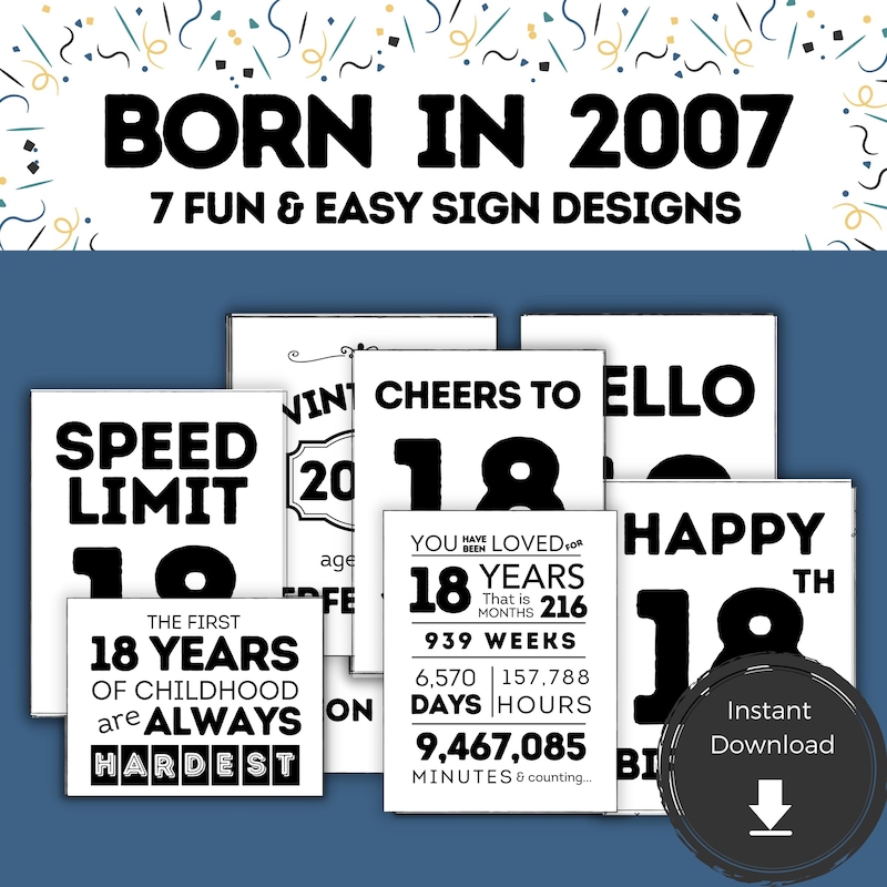 18. geburtstag schild - Etsy.de