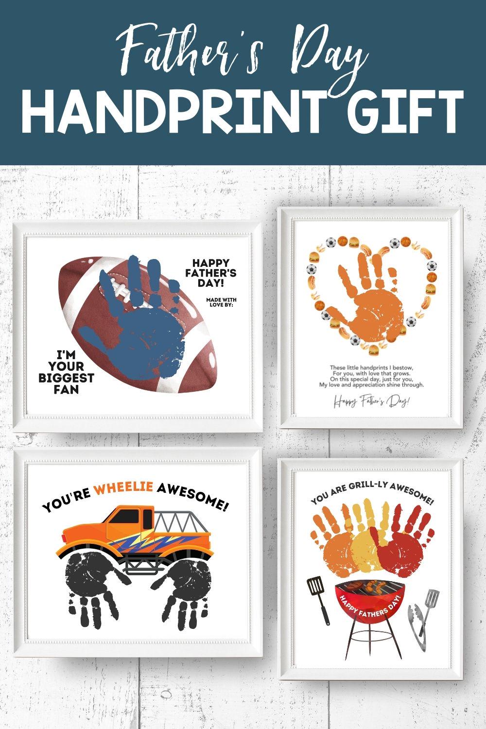 Truck Handprint Craft, Kids or Toddler Handprint Art, Grandparent Gift ...