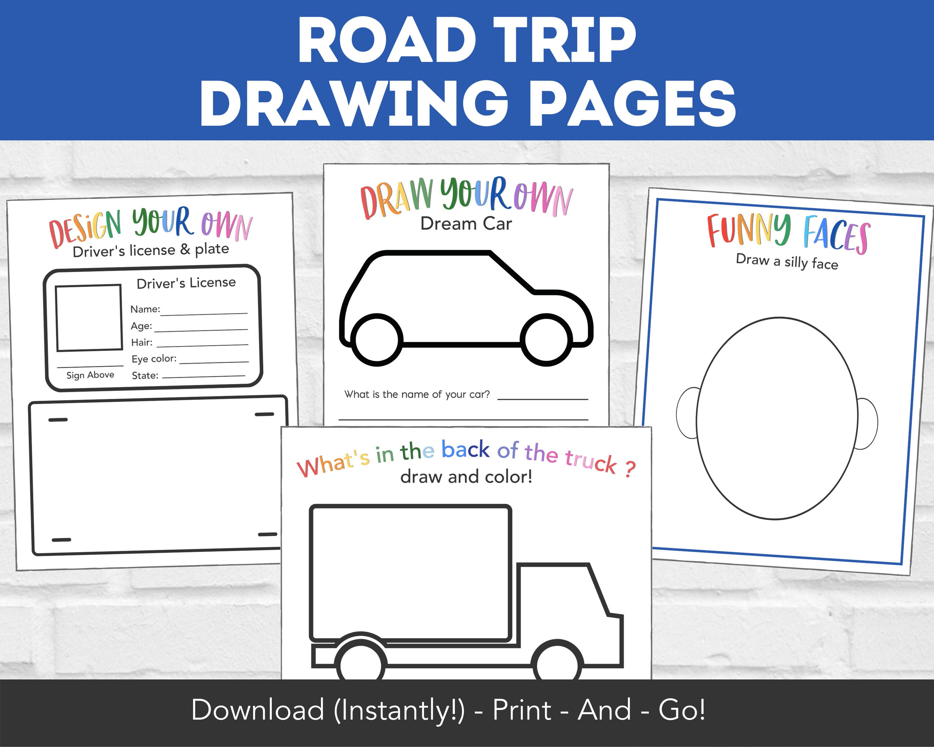 Road Trip Printable Kids Activity Road Trip Games for Kids - Etsy