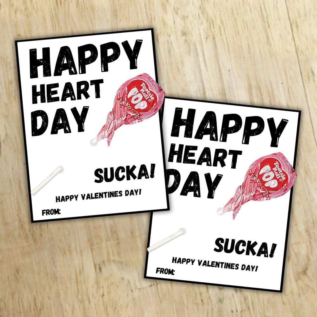 Sucker Funny Valentine Cards for Kids, Valentine Printable Kids ...