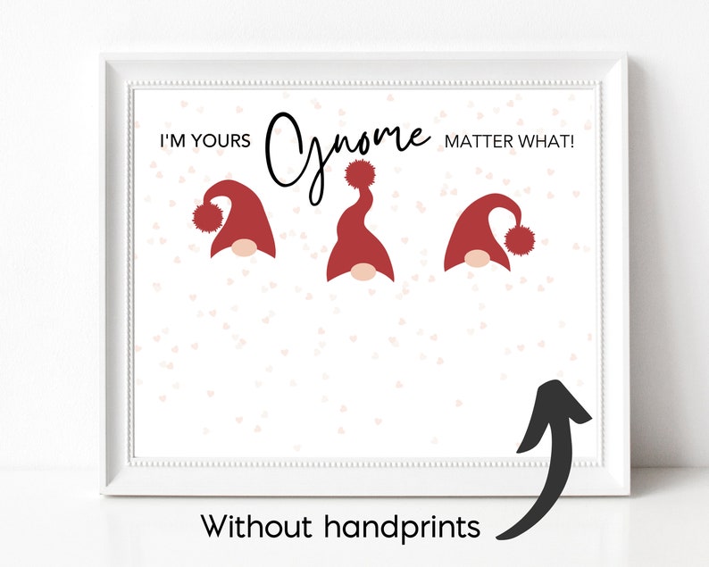 Gnome Valentine Printable Handprint Art Valentine Handprint - Etsy