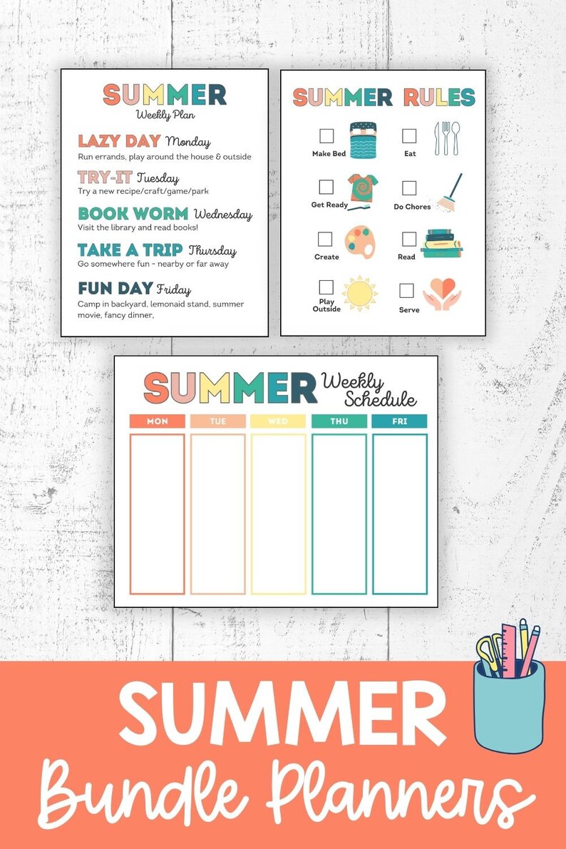 Printable Summer Bucket List Activity Cards, Boredom Busters for Kids ...