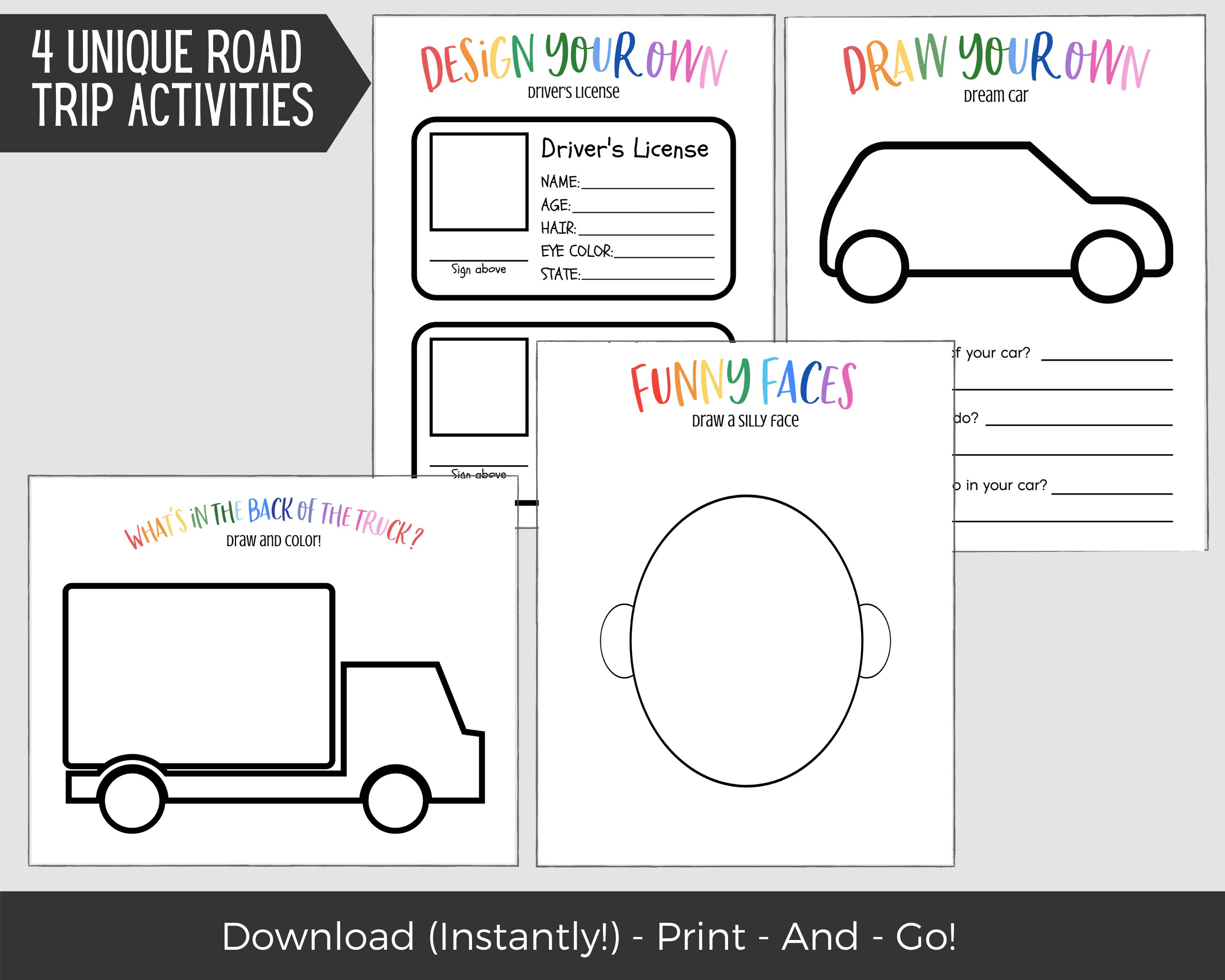 Road Trip Printable Kids Activity Road Trip Games for Kids | Etsy Canada