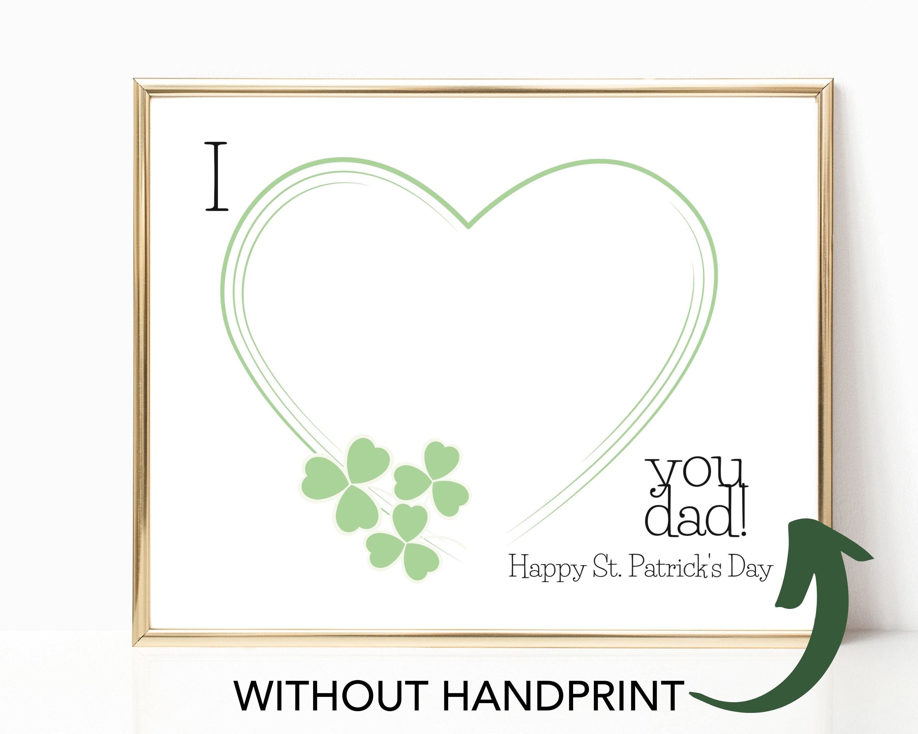 Shamrock Handprint Craft for Kids Printable Dad Gift Babys - Etsy Canada