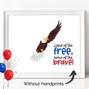 Bald Eagle 4th of July Handprint Art, Fourth of July Handprint Craft ...
