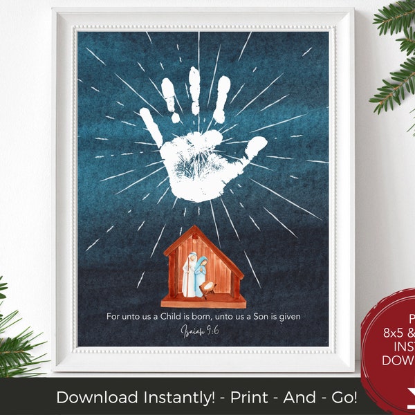 Nativity Handprint - Etsy