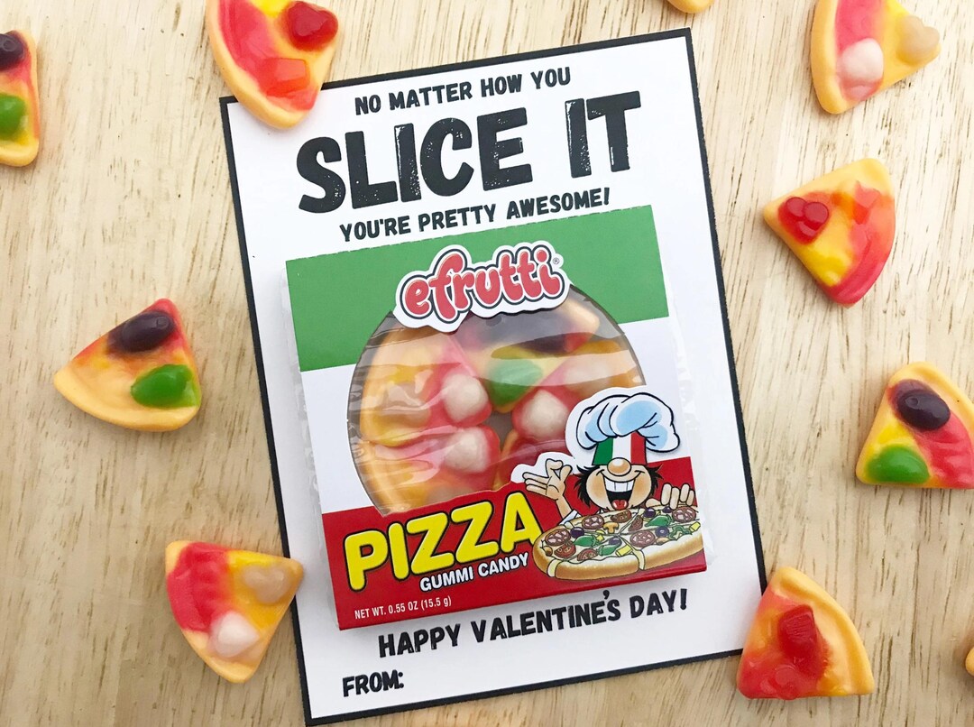 Pizza Valentine Card, Valentine Printable Kids Valentine, Funny ...
