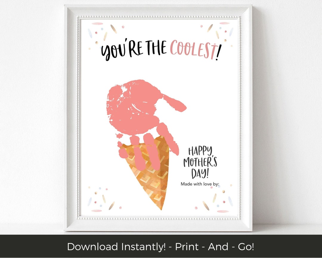 Mothers Day Handprint Art for Kids, Mom Handprint Craft, Mothers Day ...