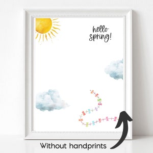 Hello Spring Kite Handprint Activity, Preschool or Toddler Handprint ...