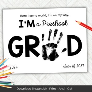 Pre School Handprint Craft Goodbye Preschool, Last Day Preschool, End ...