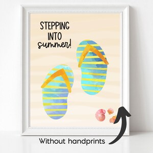 Stepping Into Summer Footprint Craft, Last Day of School Activity ...