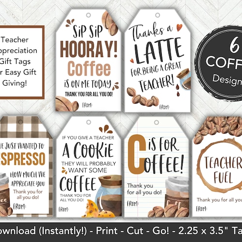 Teacher Appreciation Gift Tag Teacher Gift Tags Printable - Etsy