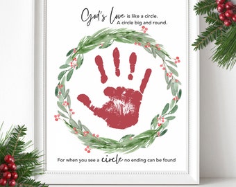 Lights Fingerprint Christmas Craft DIY, Baby's First Christmas Toddler ...