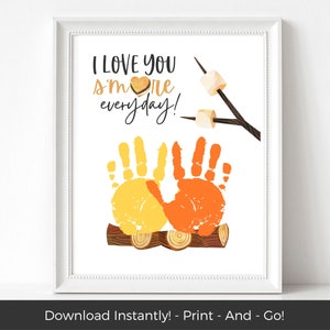 Smore Handprint Craft, Kids or Toddler Handprint Art, Grandparent Gift ...