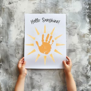 Hello Sunshine Sun Handprint Activity, Preschool or Toddler Handprint ...