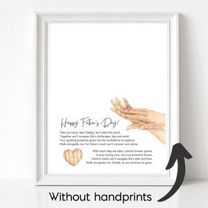 Fathers Day Handprint Printable, Poem for Fathers Day Gift From Kids ...
