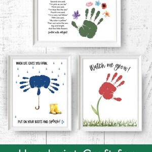 Five Little Flowers Handprint Activity, Preschool or Toddler Handprint ...