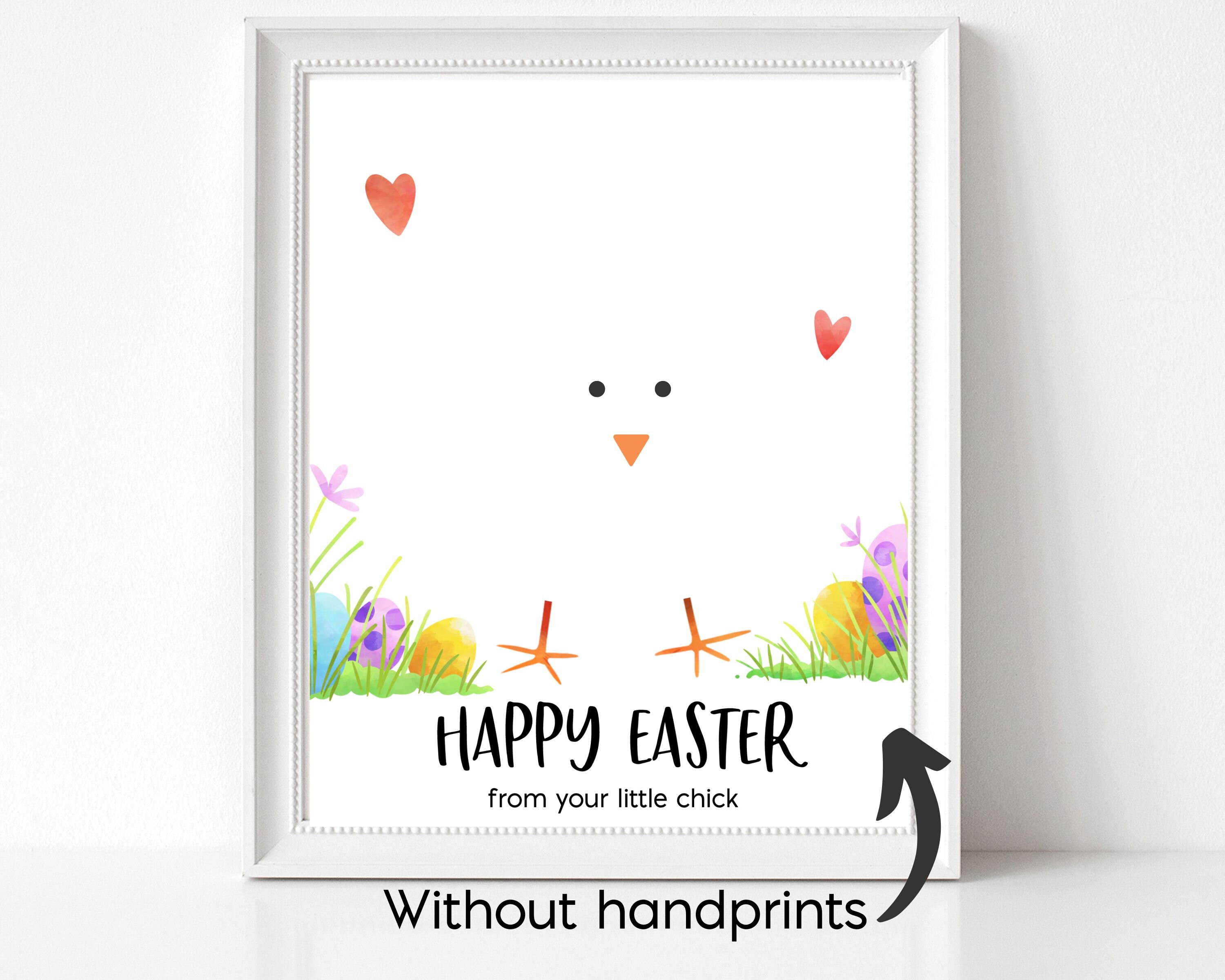 Baby Chick Easter Craft Easter Handprint Kids Craft - Etsy