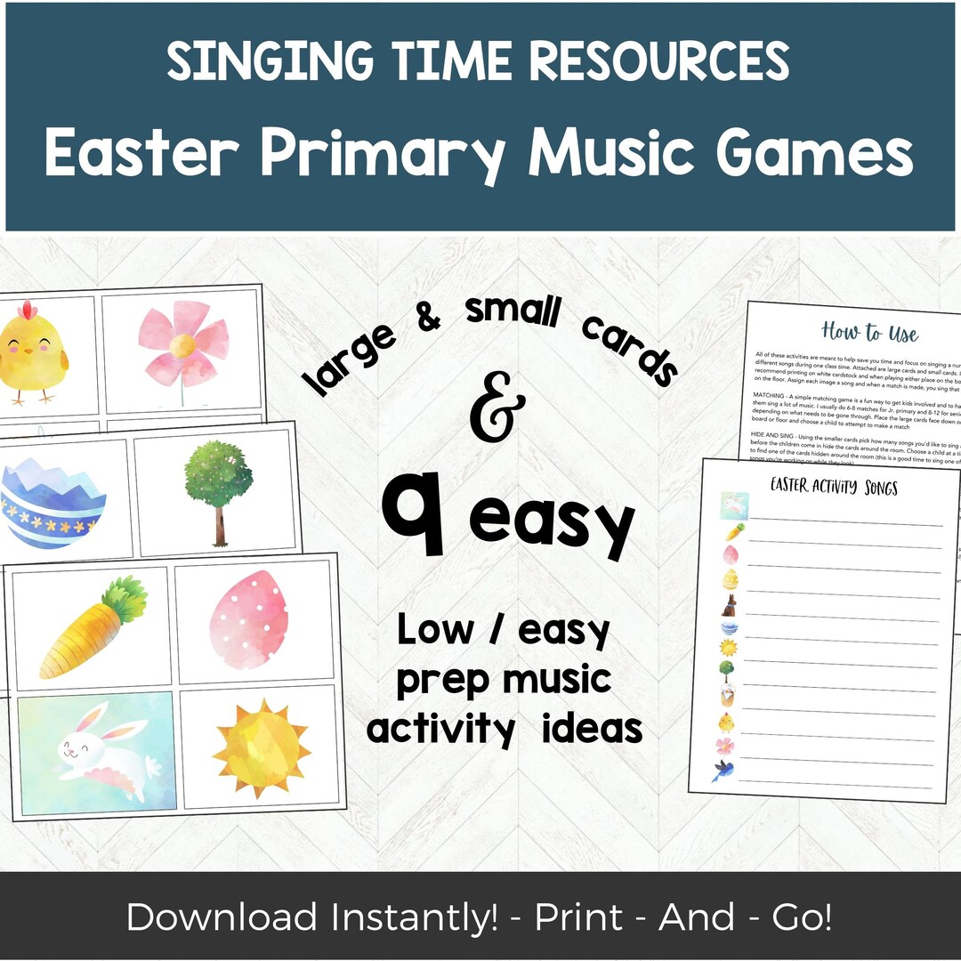 Easter Singing Time Activity, LDS Primary Chorister, LDS Primary Music ...