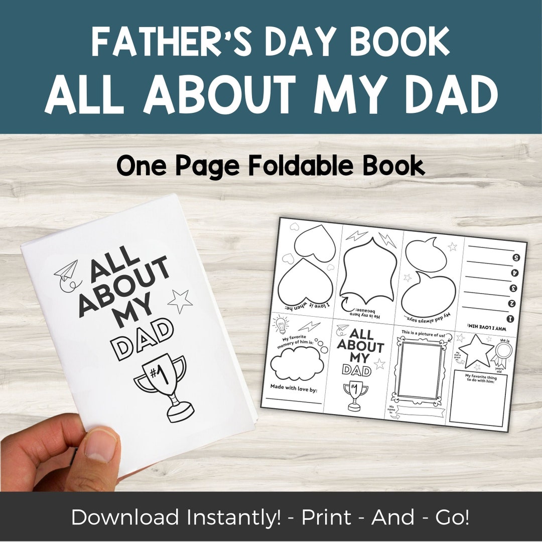Printable All About My Dad Questions Template, Dad Father Day Interview ...